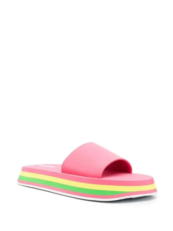 MSGM Rainbow Sole Open-toe Sandals - Pink