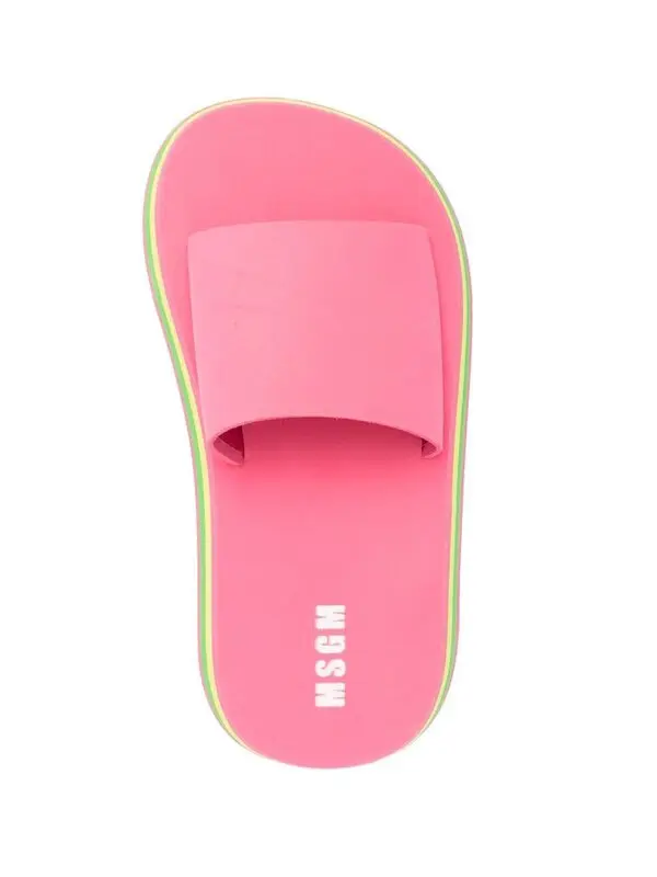MSGM Rainbow Sole Open-toe Sandals - Pink