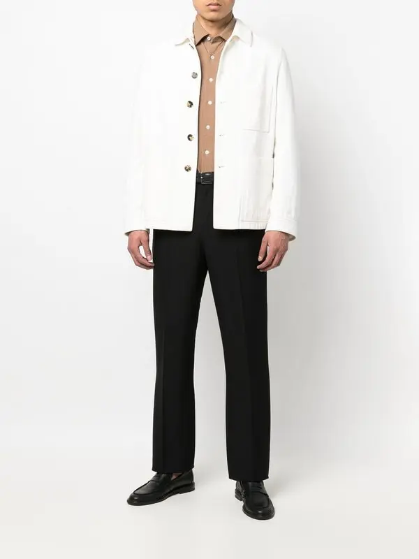 LARDINI Long-sleeved Button-up Shirt - Brown
