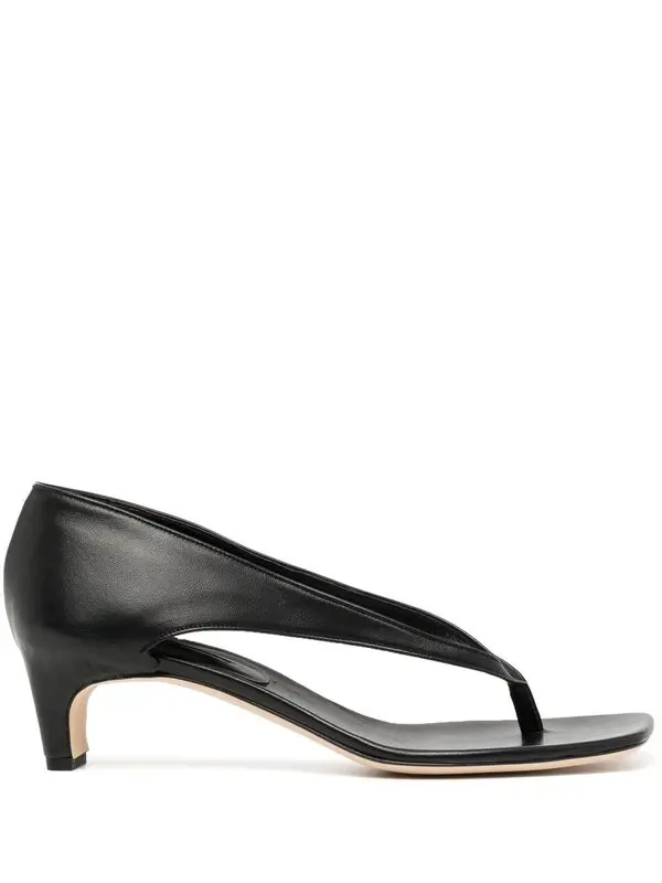 Concave Demi Thong 55mm Pumps - Black, image 2 of 5
