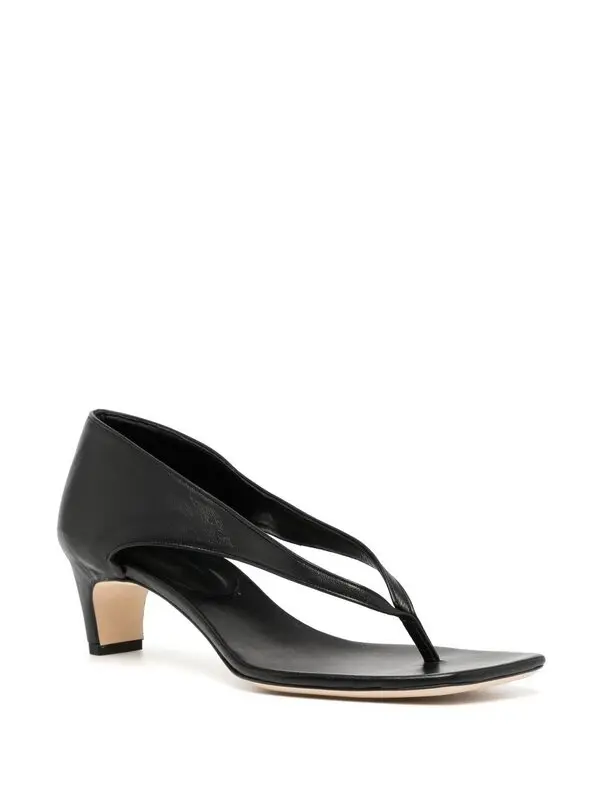 Concave Demi Thong 55mm Pumps - Black, image 3 of 5