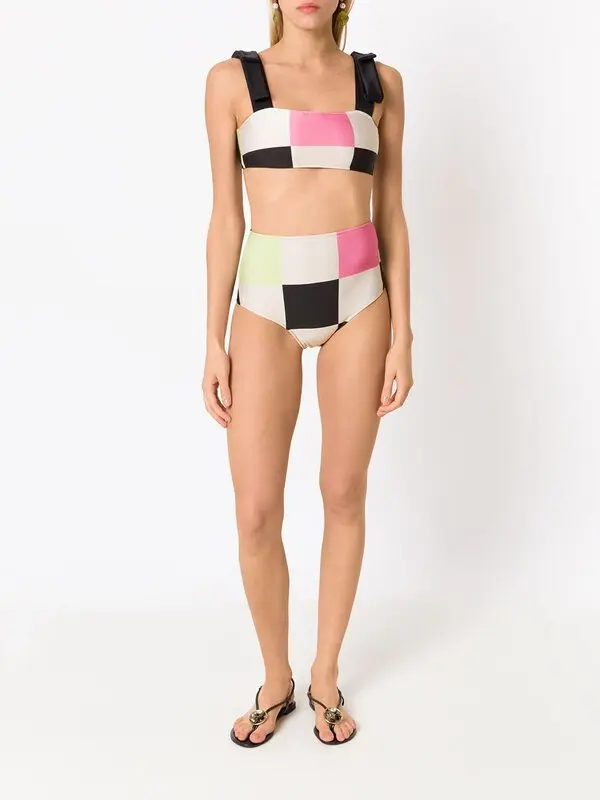 ADRIANA DEGREAS Check Print Bikini