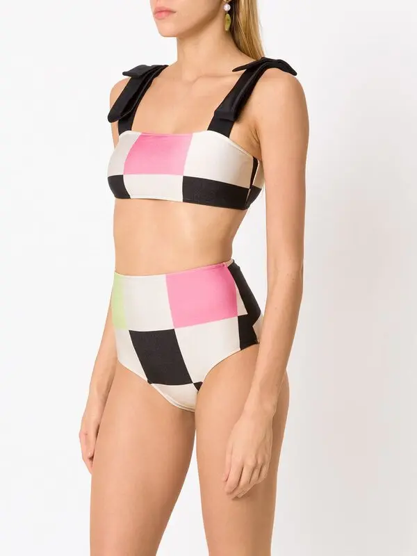 ADRIANA DEGREAS Check Print Bikini