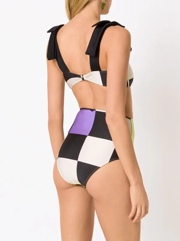 ADRIANA DEGREAS Check Print Bikini