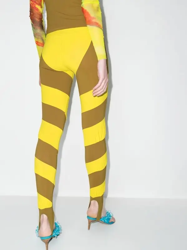 Paula Canovas Del Vas Striped Two-tone Leggings