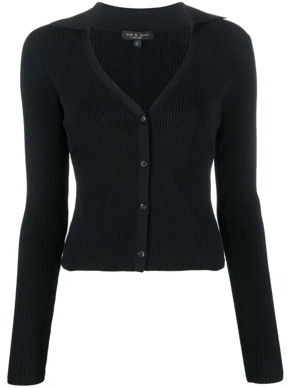Rag & Bone Ribbed Knitted Cardigan