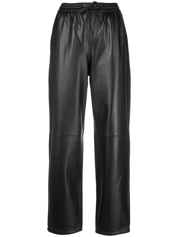 YVES SALOMON Straight-leg Lambskin Trousers