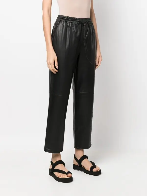 YVES SALOMON Straight-leg Lambskin Trousers