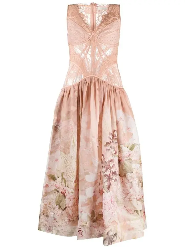knee length dresses for ladies Natura Lace Edge Tie Mini Dress