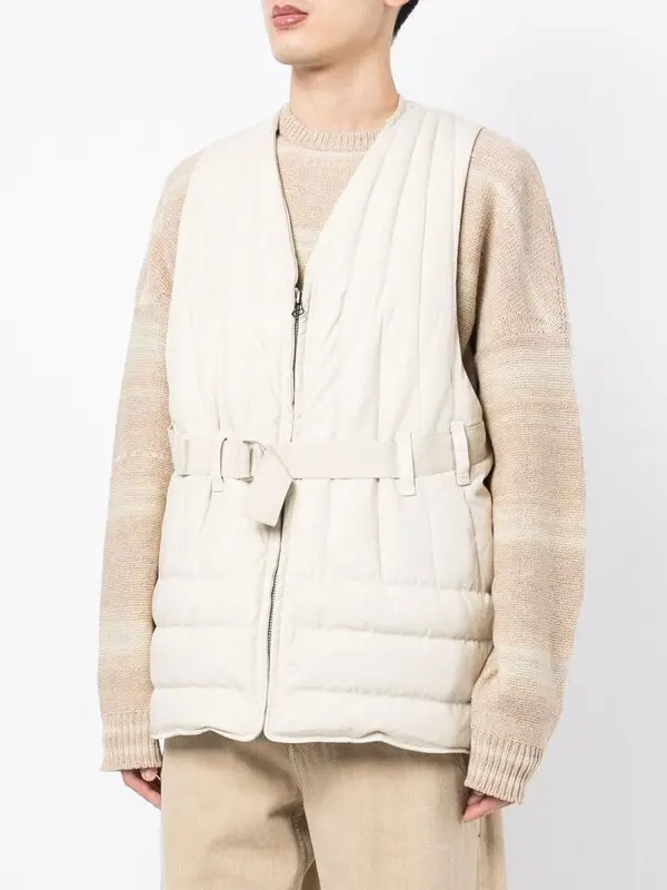 Visvim Belted Padded Gilet - White