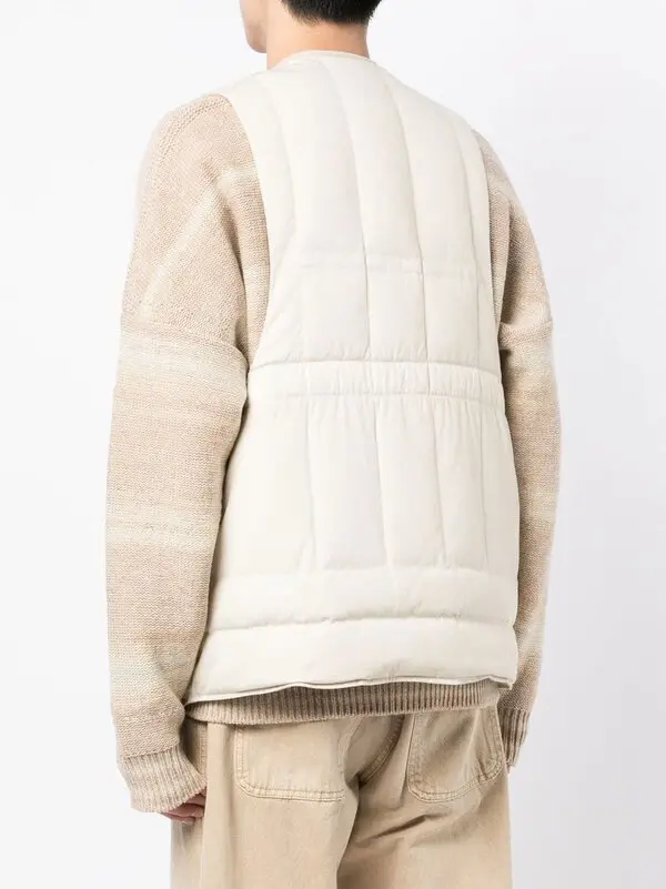 Visvim Belted Padded Gilet - White