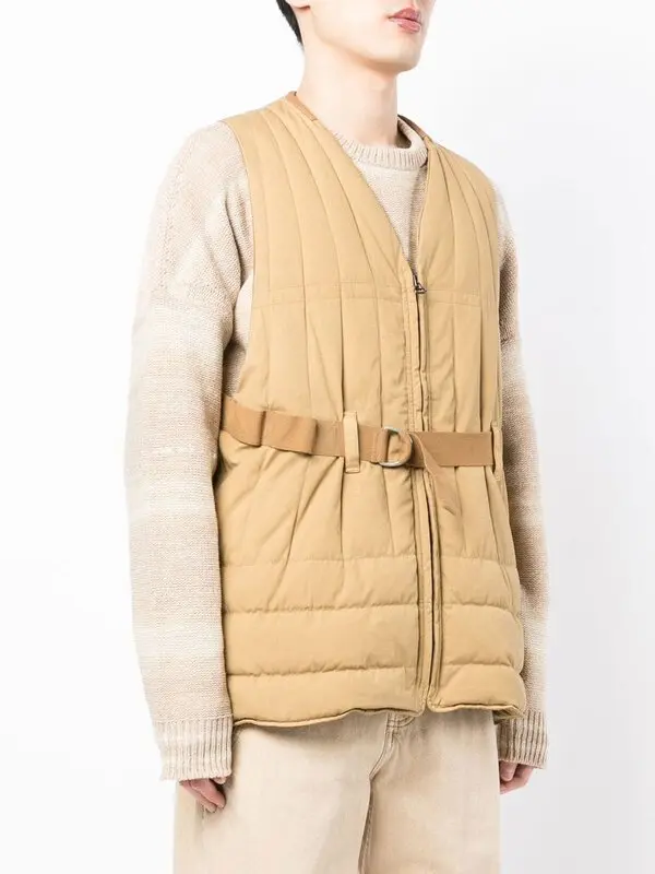 Visvim Padded Gilet With Belt - Brown