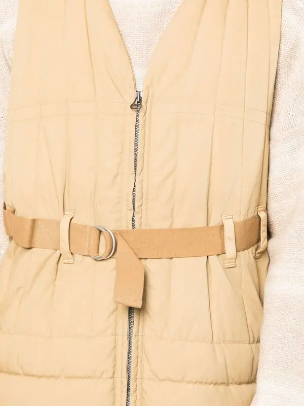 Visvim Padded Gilet With Belt - Brown