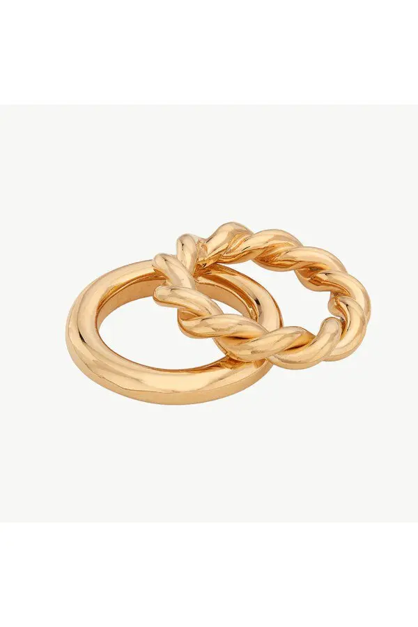 SOKO Uzi Stacking Rings - Gold