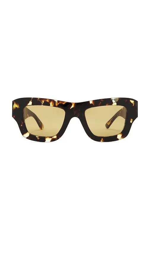 Bottega Veneta Square Sunglasses - Havana & Brown