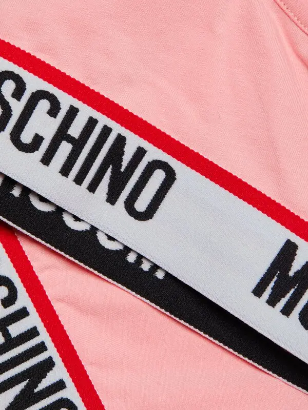 Moschino Core Logo-hem Sports Bra - Pink