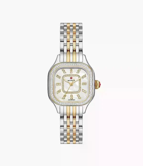 Michele Meggie Two-tone Diamond Watch - 18k 2-tone Gold-plated