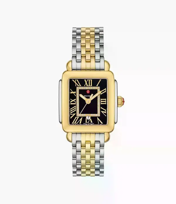 Michele Deco Madison Mid Two-tone Diamond Watch - 18k 2-tone Gold-plated