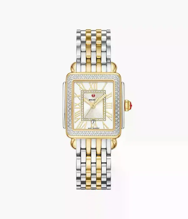 Michele Deco Madison Mid Diamond Watch - 18k 2-tone Gold-plated