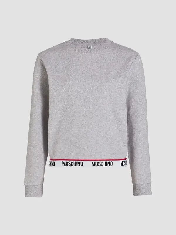 Moschino Core Logo-hem Crewneck Sweatshirt