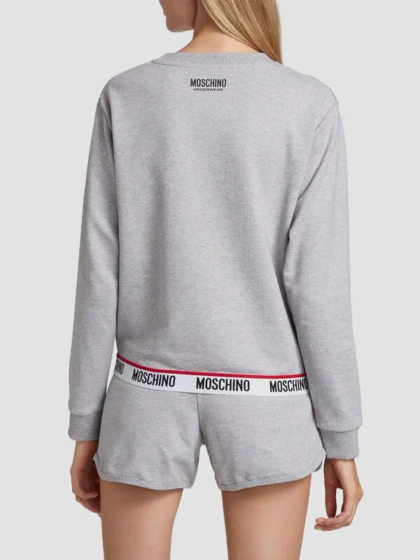 Moschino Core Logo-hem Crewneck Sweatshirt