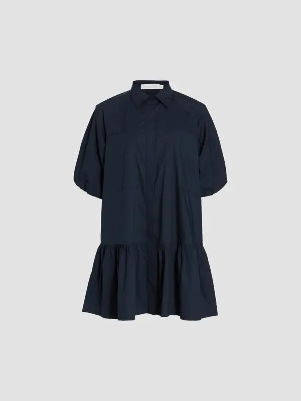 Simkhai Crissy Cotton Poplin Mini Shirtdress - Midnight