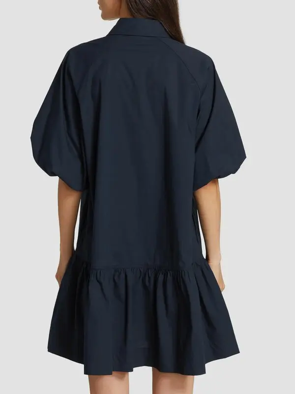 Simkhai Crissy Cotton Poplin Mini Shirtdress - Midnight