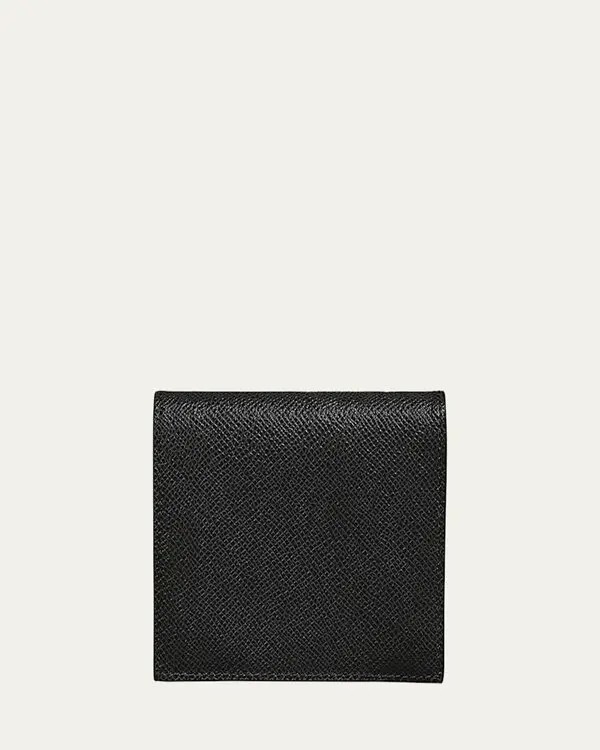 FERRAGAMO Gancini French Leather Wallet - Black