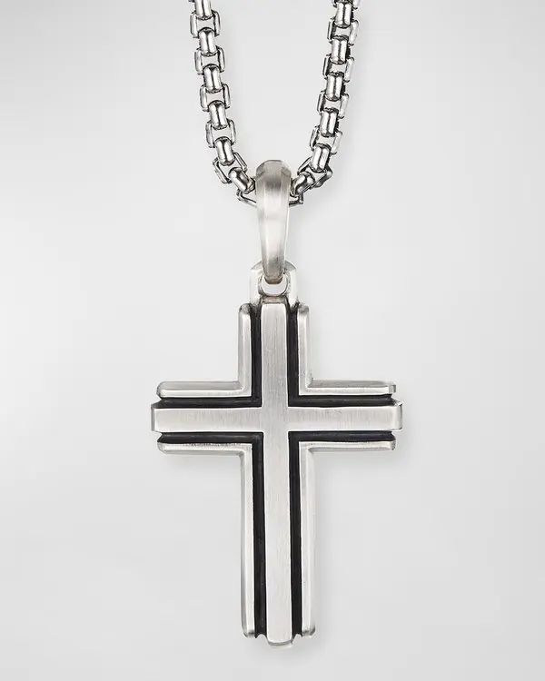David Yurman Deco Cross Pendant - Silver