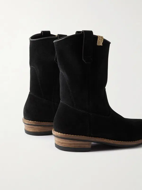 Visvim Wabanaki Suede Boots In Black - 40% Off | Editorialist
