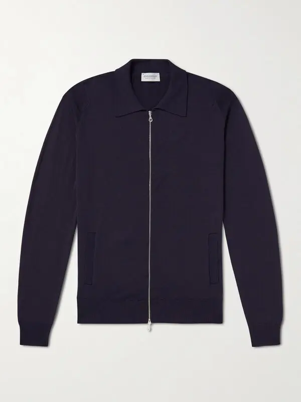John Smedley Alston Slim-fit Merino Wool Zip-up Cardigan