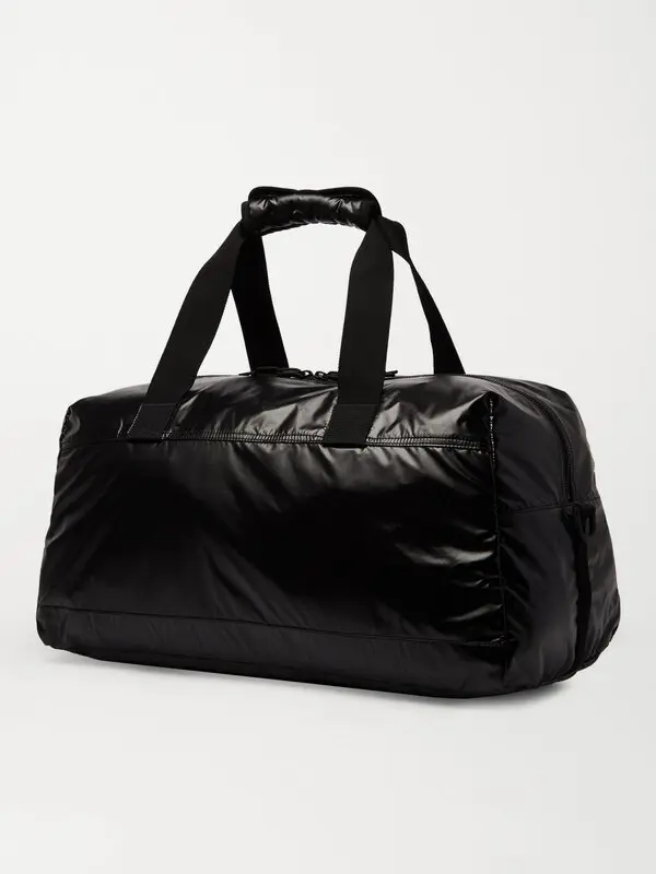 Saint Laurent - Logo-Print Glossed-Nylon Duffle Bag