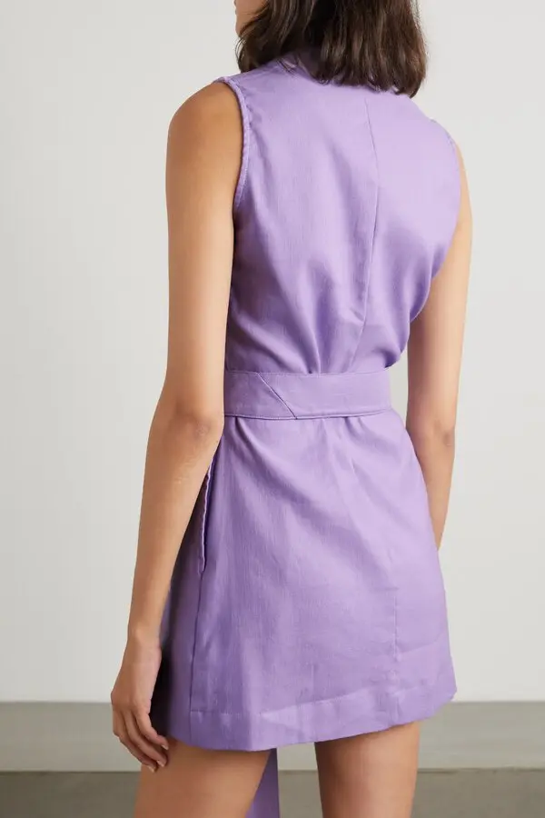 open lace back dress Alana Sequin Short Dress in Purple