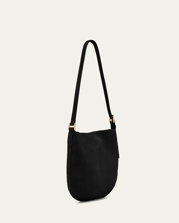 Savette The Tondo Suede Hobo Bag - Black