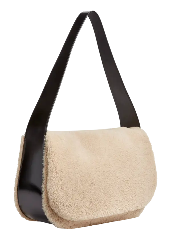 PETER DO Dumpling Medium Shearling Shoulder Bag