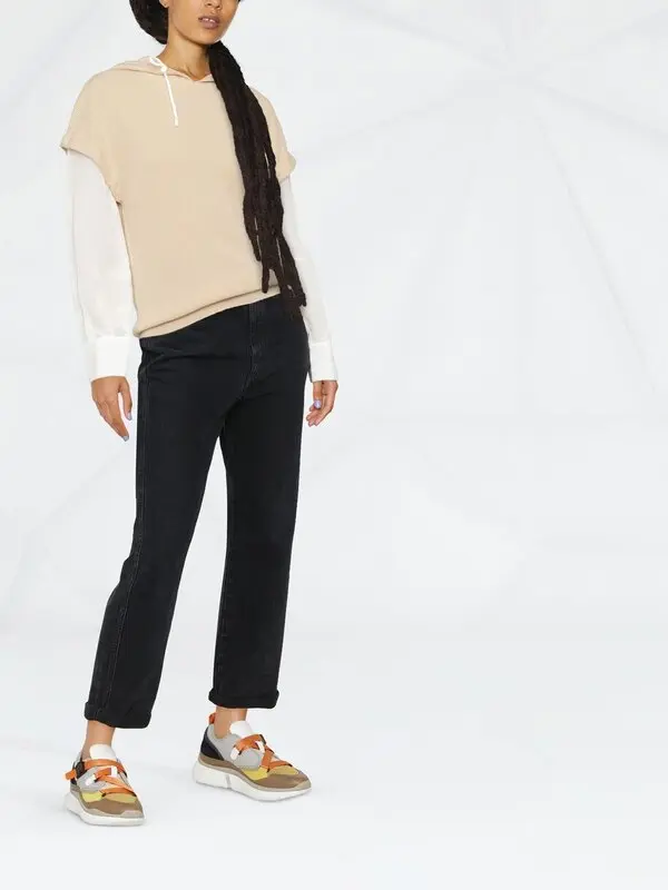 Max & Moi Two-tone Hoodie - Neutrals