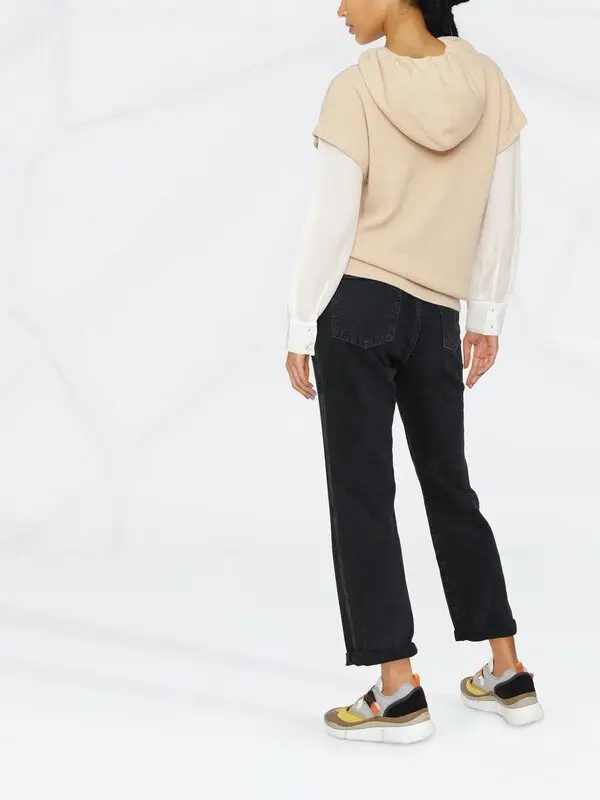 Max & Moi Two-tone Hoodie - Neutrals