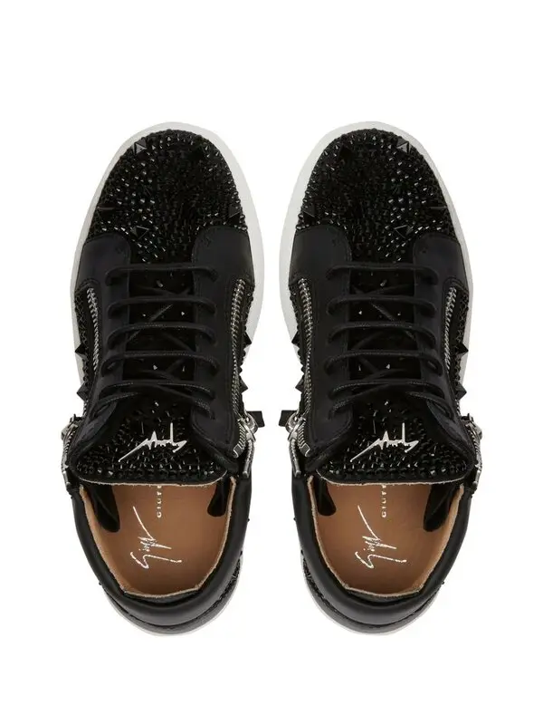 GIUSEPPE ZANOTTI Kriss Rhinestone-embellished High-top Sneakers