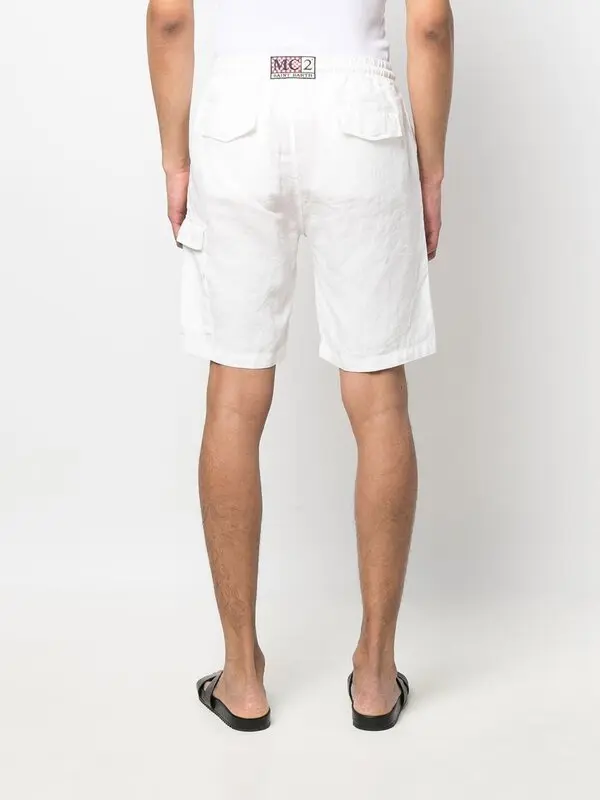 MC2 SAINT BARTH Linen Drawstring Cargo Shorts