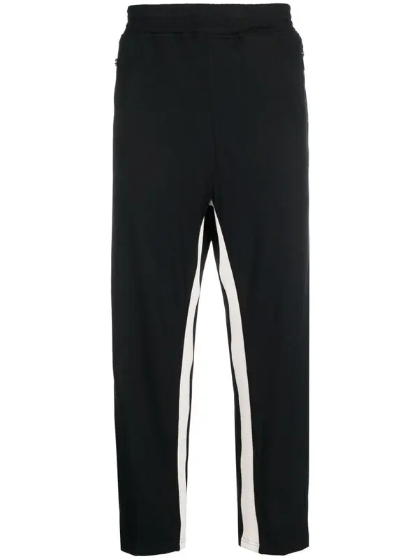 Neil Barrett Cropped Cotton Track Pants - Black