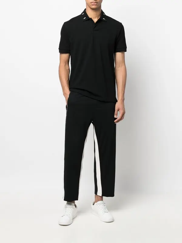 Neil Barrett Cropped Cotton Track Pants - Black