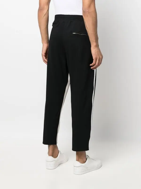 Neil Barrett Cropped Cotton Track Pants - Black