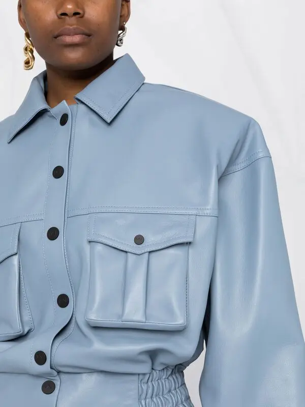 THE MANNEI Nice Leather Bomber Jacket