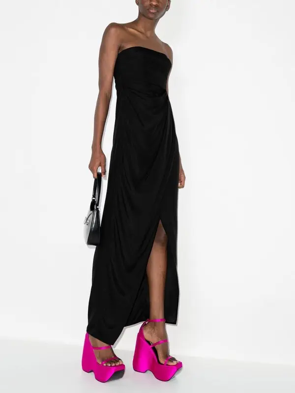 Gauge81 Silk Strapless Wrap Dress