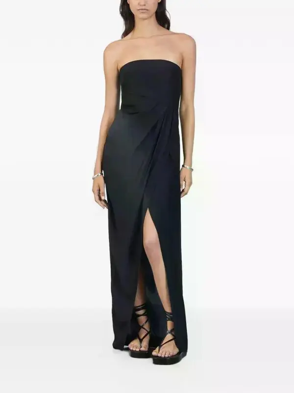 Gauge81 Silk Strapless Wrap Dress