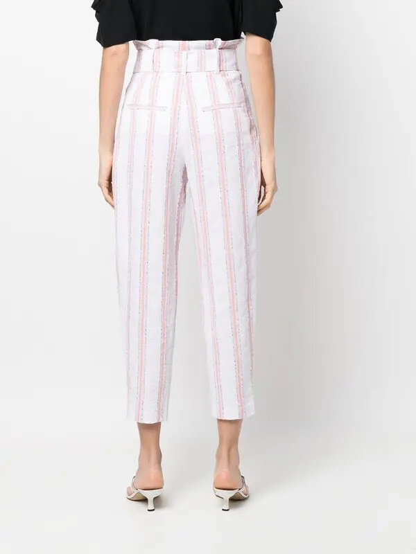 IRO PARIS Rula Striped Cropped Trousers