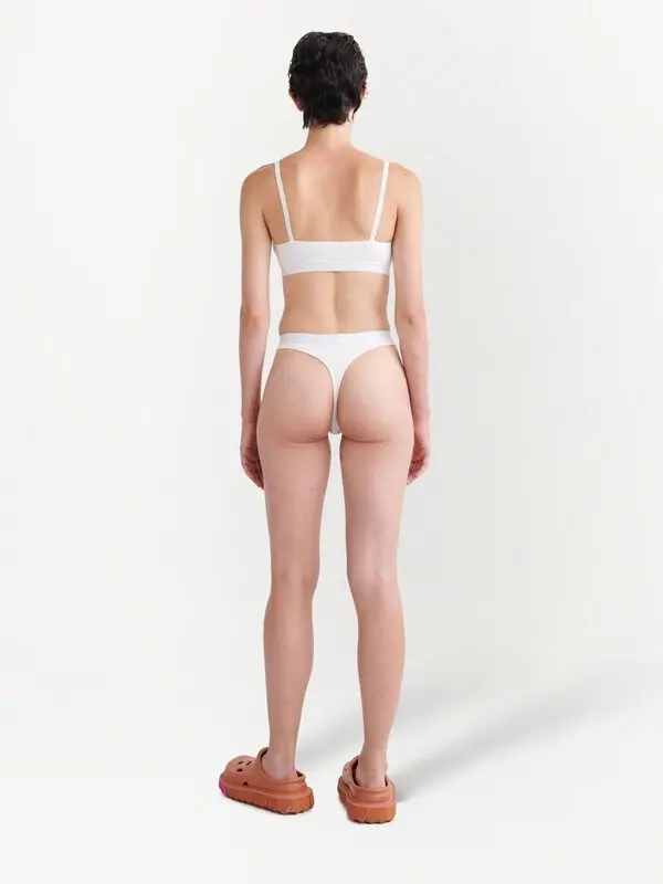 Off-White Logo-tape Ribbed Bralette