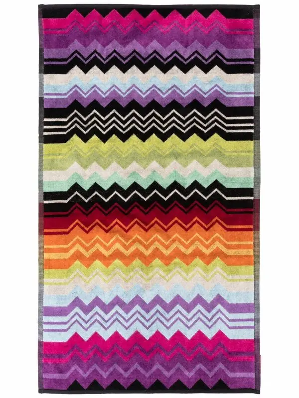 Missoni Giacomo 2 Piece Bath And Hand Towel Set - Black