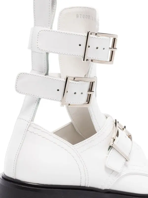 Alexander McQueen Rave Leather Boots - White