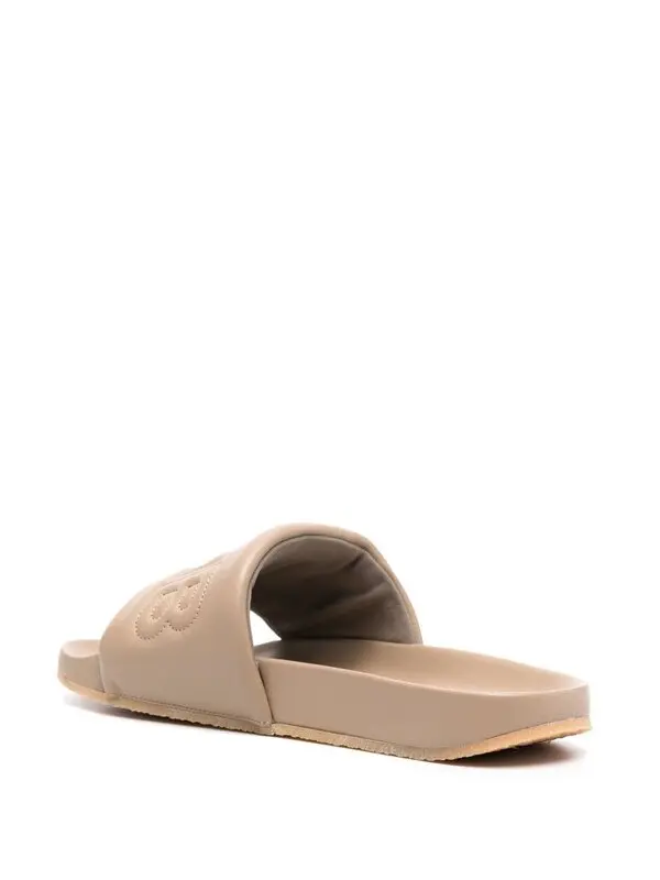 AMBUSH Logo Embossed Slides - Neutrals